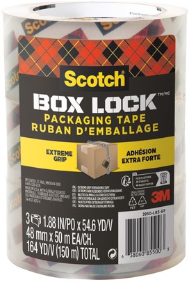 Verpakkingstape Scotch Box Lock 3950-EF 3 stuk 3 Rol bij Buropoint